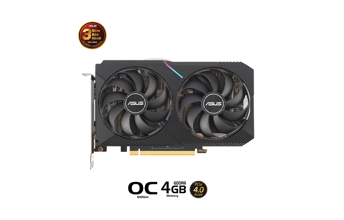 Card màn hình ASUS Dual Radeon™ RX 6500 XT OC Edition (DUAL-RX6500XT-O4G-V2)